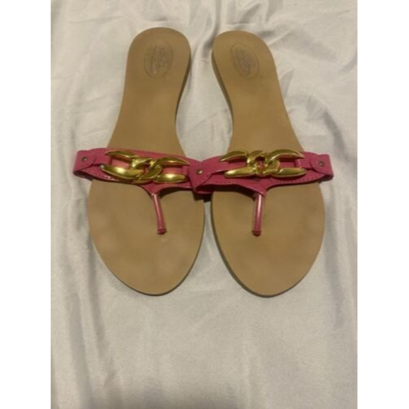 bolaro | Shoes | Bolaro By Summer Rio Pink Sandals With Faux Gold Chain ...